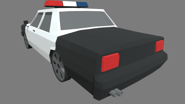 Low Poly Police Car 01 3D Model in Concept 3DExport