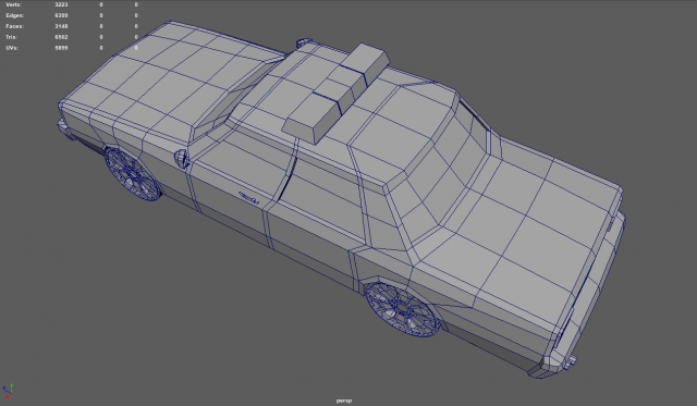 Low Poly Police Car 01 3D Model in Concept 3DExport