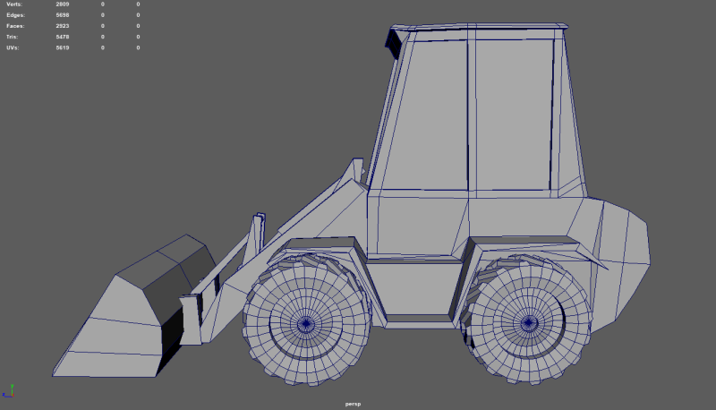 Low Poly Compact Loader 01 3D Model in Machines 3DExport