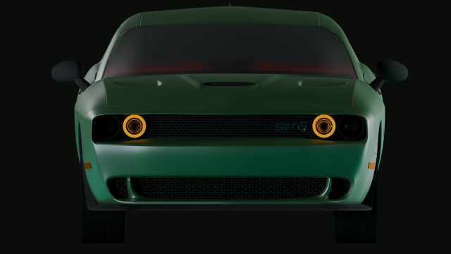 Dodge challenger srt hellcat 3D Model in Racing 3DExport