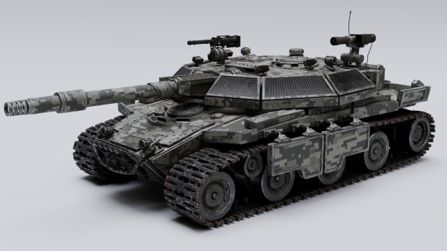 Concept art tank 3D Model in Tank 3DExport
