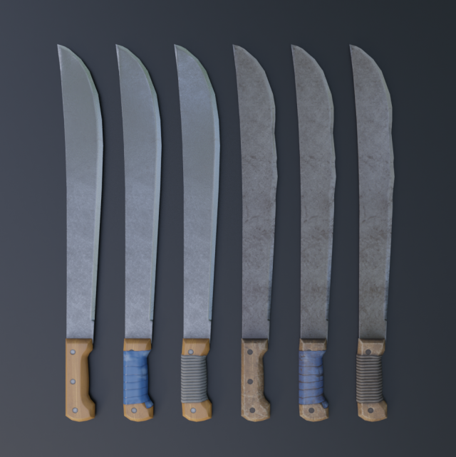 Machete 3D Model in Melee 3DExport