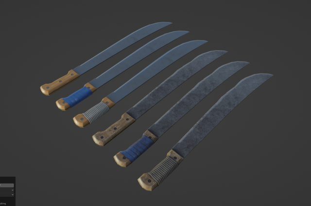 Machete 3D Model in Melee 3DExport