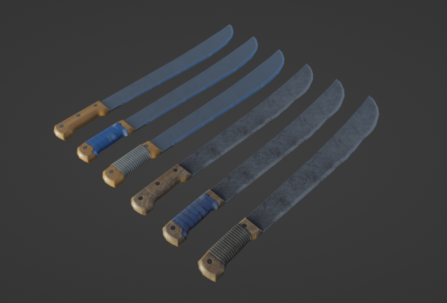 Machete 3D Model in Melee 3DExport