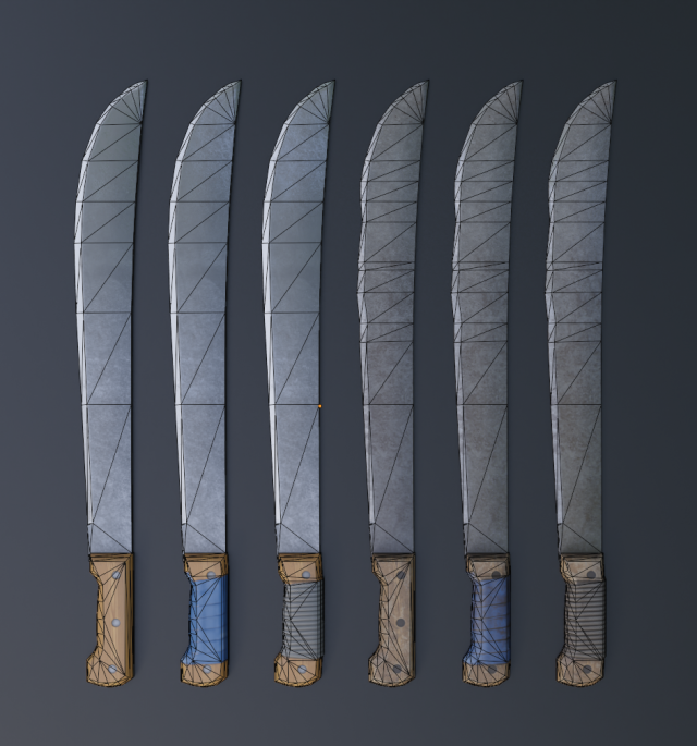 Machete 3D Model in Melee 3DExport