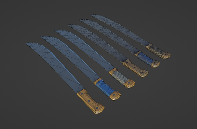 Machete 3D Model in Melee 3DExport