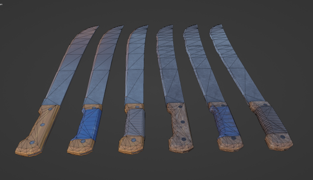 Machete 3D Model in Melee 3DExport