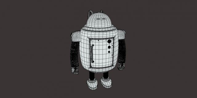 Robot Cartoon 3D Model in Robot 3DExport