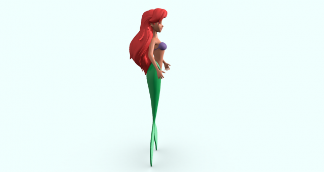 Princess Ariel The Little Mermaid Model 3D in Mainan 3DExport