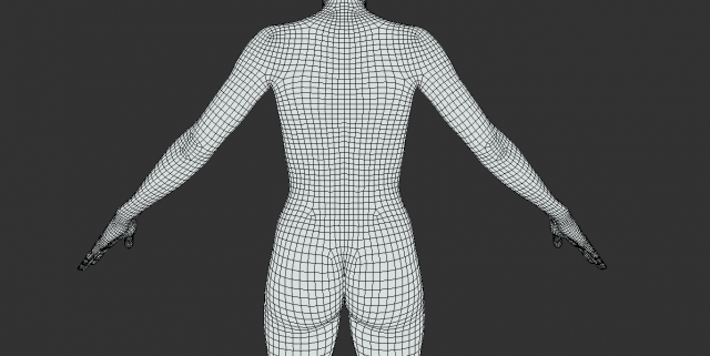 Craft Your Characters with Precision Female Body Base Mesh A-Pose 3D ...