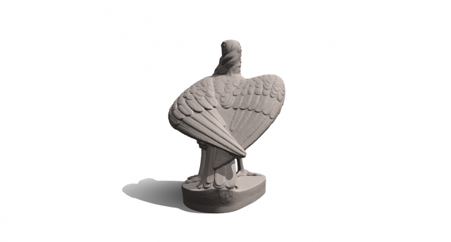 Majestic Guardian Stone Eagle Garden Statue 3D Model in Sculpture 3DExport
