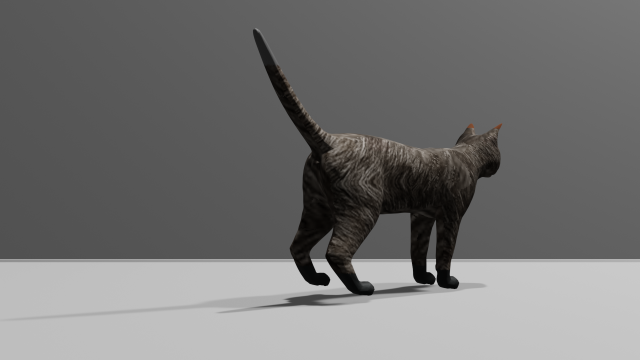 Low-poly cat 3D Model in Cat 3DExport
