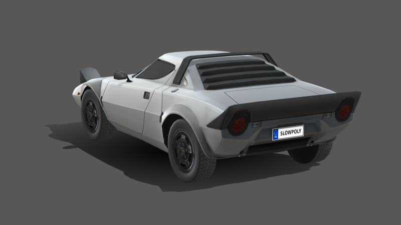 Lancia Stratos 1974 3D Model in Racing 3DExport