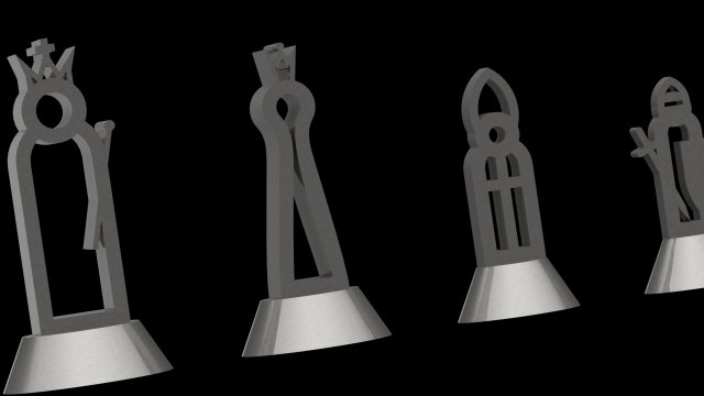 Chess Set Model 03 v01 Kostenlose 3D-Druckmodell in Brettspiele 3DExport