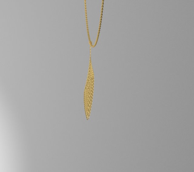 Gold necklace 3D Model in Jewellery 3DExport