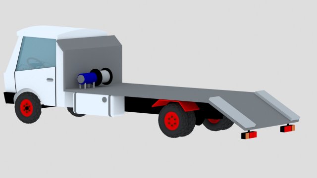 Tow truck 3D Model in Heavy Equipment 3DExport