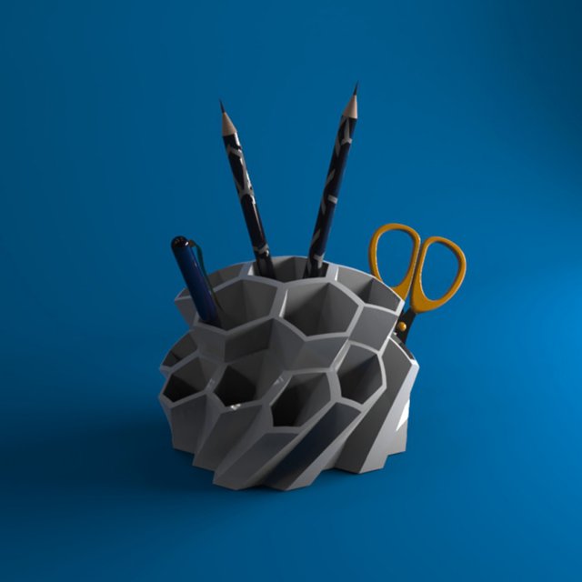 PORTALAPIZ hexagonal 3D para imprimir - 3D Pencilholder 3D Принт Модель in Офис 3DExport