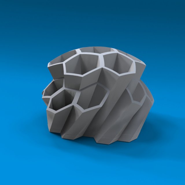 PORTALAPIZ hexagonal 3D para imprimir - 3D Pencilholder 3D Принт Модель in Офис 3DExport
