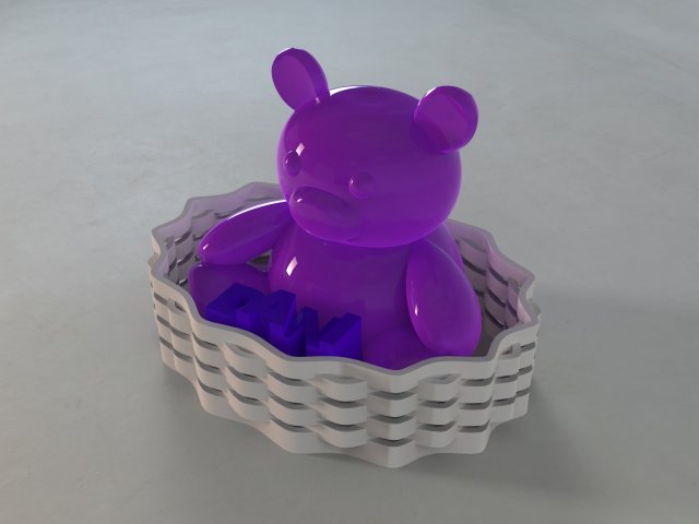 Lampara de oso con cesta para imprimir en 3D STL-3DM-OBJ 3D Print Model in Lighting 3DExport