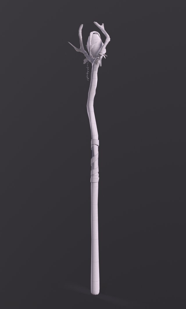 Magic wooden staff 3D Model in Other 3DExport