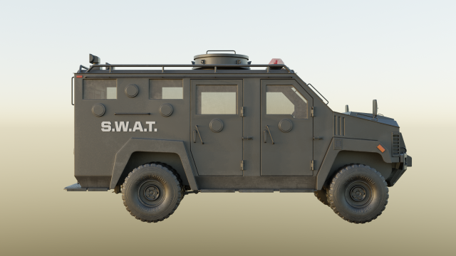 SWAT Truck 3D Model in Transport 3DExport