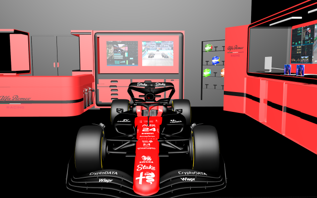 Garage Formula 1 alfa romeo 3D Model in Racing 3DExport