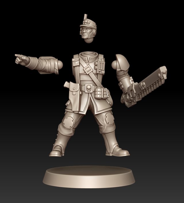 Cadian Shock Troops 3D Print Model in Board Games 3DExport