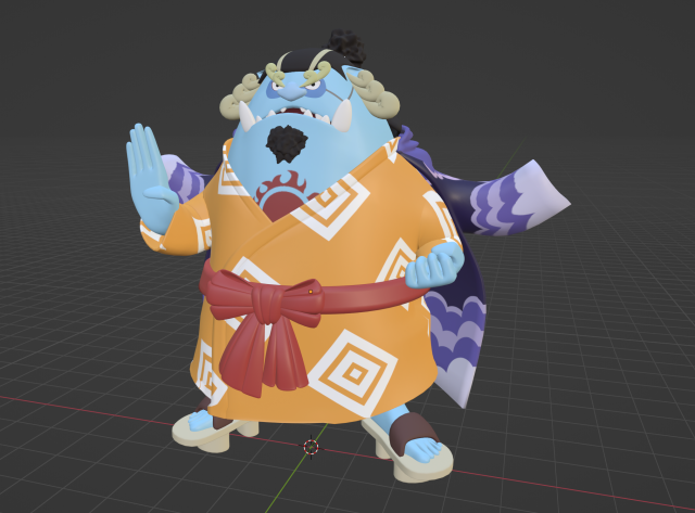 Jinbe SD - One Piece 3D Model in Cartoon 3DExport