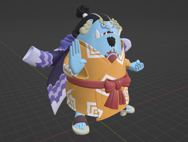 Jinbe SD - One Piece 3D Model in Cartoon 3DExport