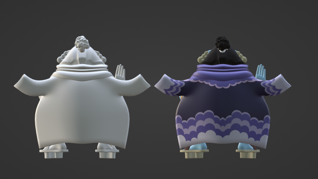 Jinbe SD - One Piece 3D Model in Cartoon 3DExport