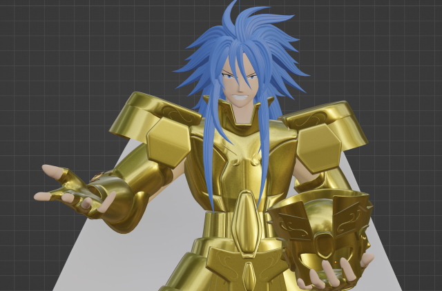 Gemini Defteros - Saint Seiya 3D Model in Cartoon 3DExport