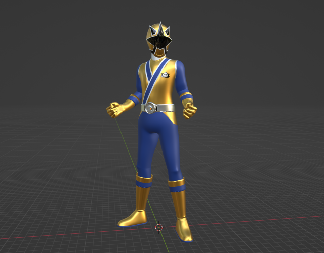Gold Samurai Ranger - Power Rangers Samurai 3D Модель in Мультяшные ...