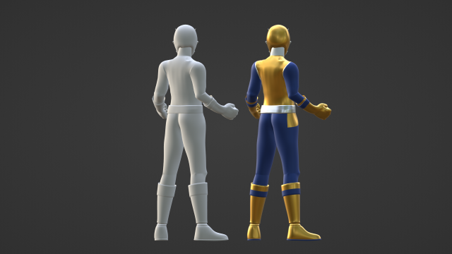 Gold Samurai Ranger - Power Rangers Samurai 3D Модель in Мультяшные ...