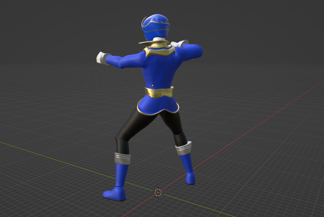 Blue Pirate Ranger - Power Rangers Pirates 3D Model in Cartoon 3DExport