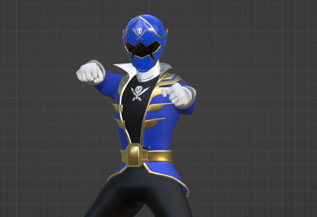 Blue Pirate Ranger - Power Rangers Pirates 3D Model in Cartoon 3DExport