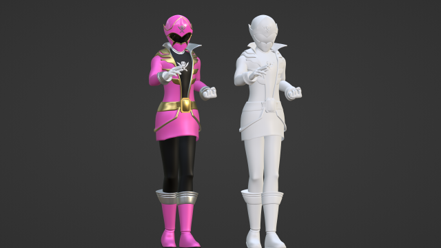 Pink Pirate Ranger - Power Rangers Pirates Modèle 3D in Dessin animé ...