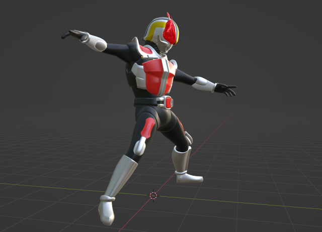 Kamen Rider Den-O - Kamen Rider 3D Model in Cartoon 3DExport