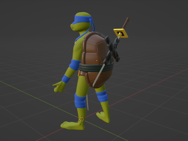Leonardo - TMNT 3D Model in Cartoon 3DExport