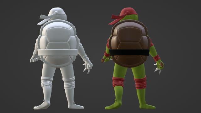 Raphael - TMNT 3D Model in Cartoon 3DExport