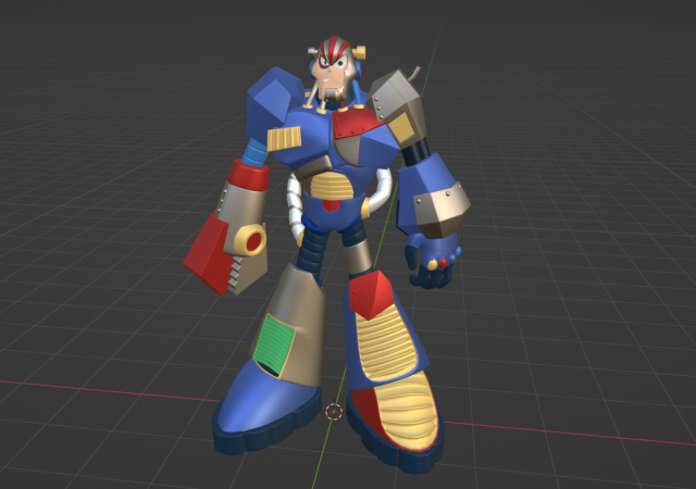 Junkman - Megaman 3D Model in Cartoon 3DExport
