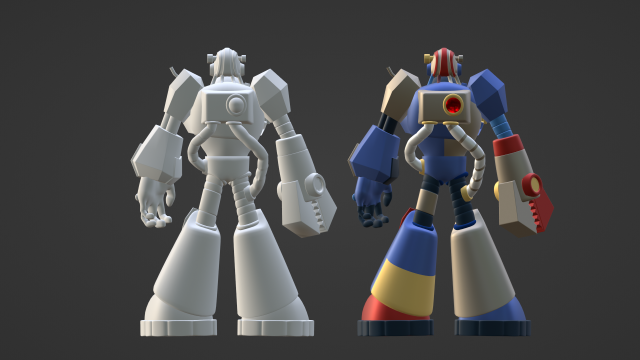 Junkman - Megaman 3D Model in Cartoon 3DExport