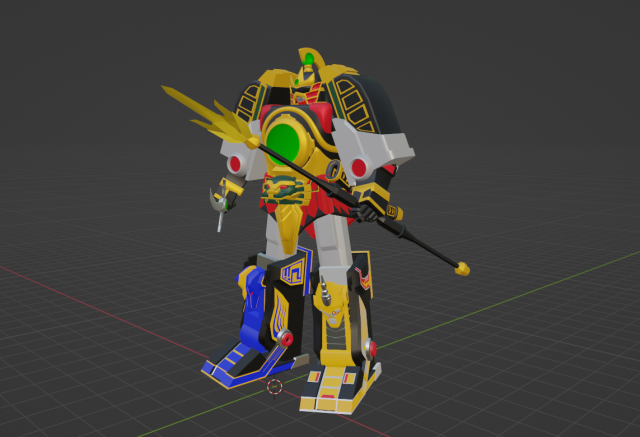 Thunder Megazord - Power Rangers 3D Model in Fantasy 3DExport