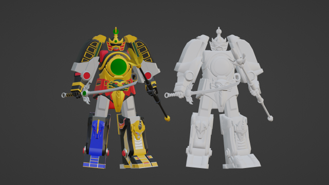 Thunder Megazord - Power Rangers 3D Model in Fantasy 3DExport