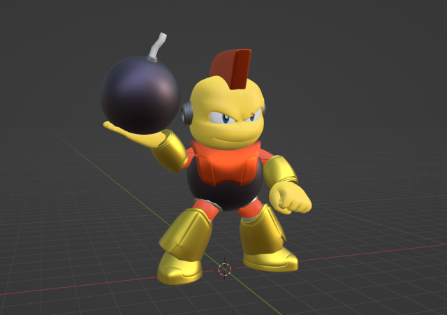 Bombman - Megaman 3D Model in Robot 3DExport