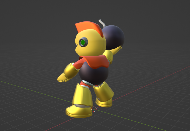 Bombman - Megaman 3D Model in Robot 3DExport