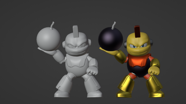 Bombman - Megaman 3D Model in Robot 3DExport