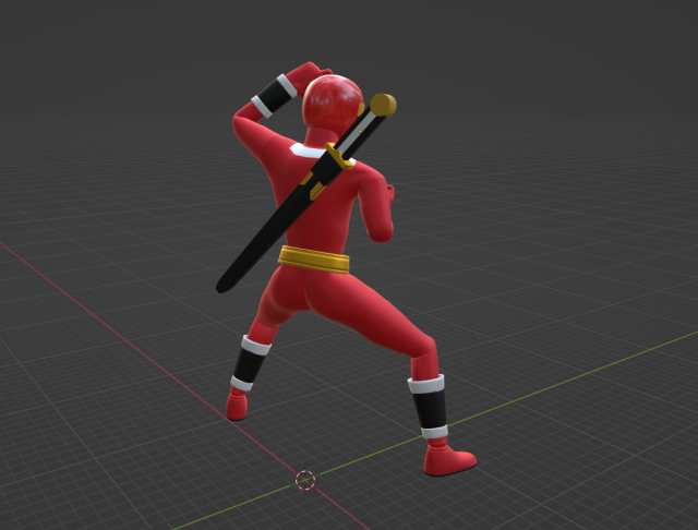 Red Aquitian Ranger - Mighty Morphin Alien Rangers 3D Model in Fantasy ...
