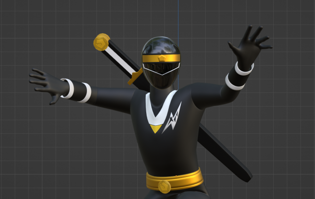 Black Aquitian Ranger - Mighty Morphin Alien Rangers 3D Model in ...