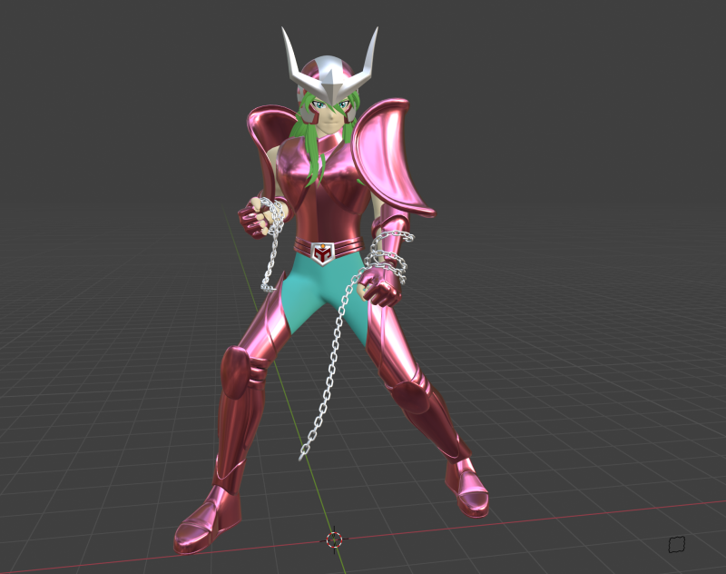 Andromeda Shun - Saint Seiya 3D Model in Cartoon 3DExport
