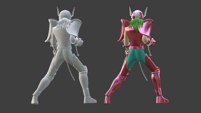 Andromeda Shun - Saint Seiya 3D Model in Cartoon 3DExport